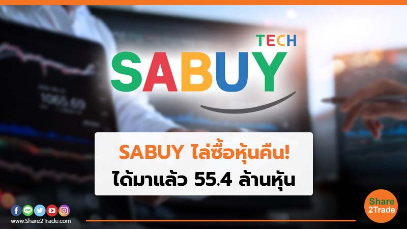 SABUY ไล่ซื้อหุ้นคืน! ได้มาแล้ว 55.4 ล้านหุัน | Share2Trade
